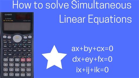 solve two unknowns using fx991ms scientific calculator youtube