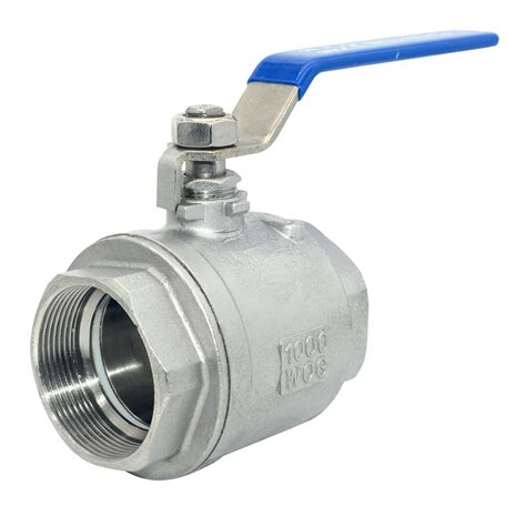 Buy SUPERWHOLE 2 BSPT Female 316 Stainless Steel Full Port Ball Valve