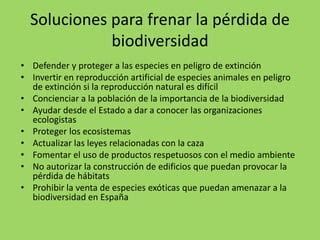 Pérdida de la biodiversidad PPT Descarga Gratuita