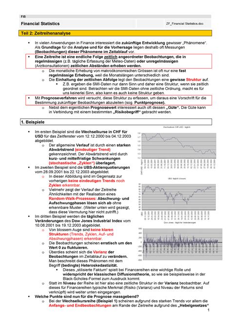 Statistik Zusammenfassung Teil 2 FiS Financial Statistics ZF