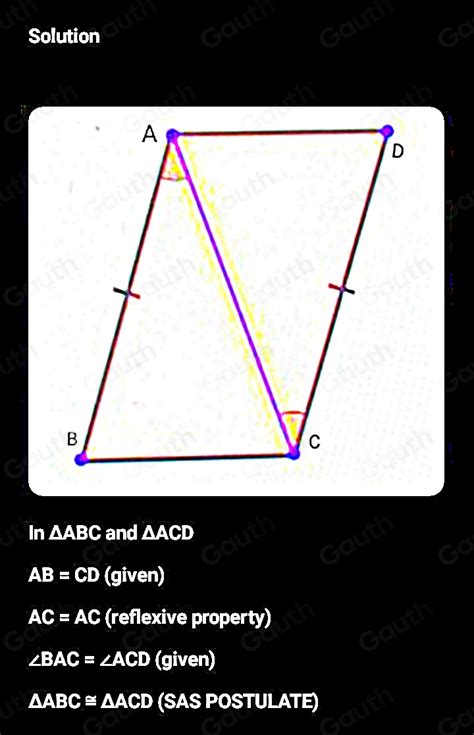 Solved Choose SSS SAS Or Neither To Compare These Two Triangles A
