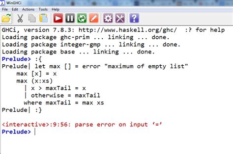 haskell non exhaustive patterns in function max stack overflow