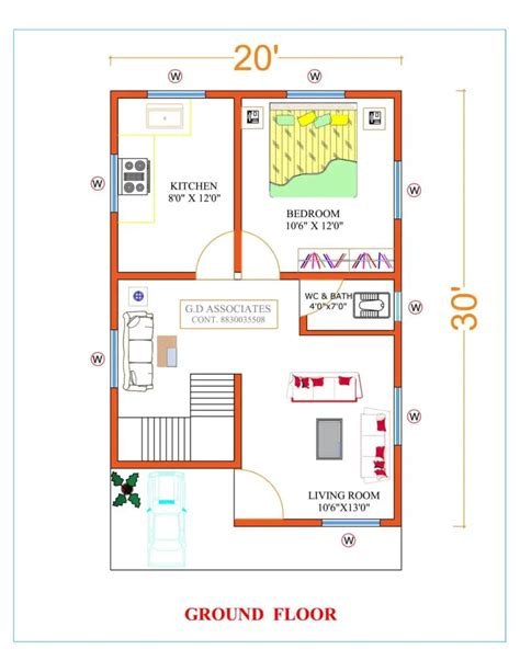 Sq Ft Bhk Ii X House Design