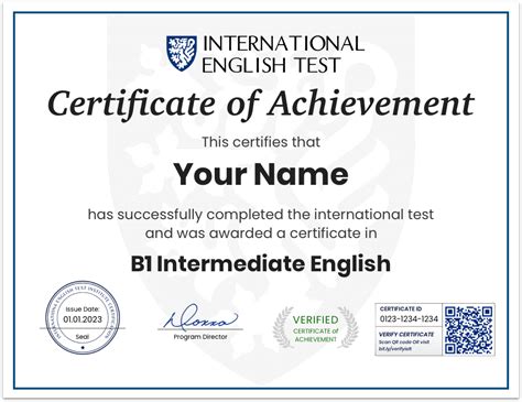 English Certificates International English Test