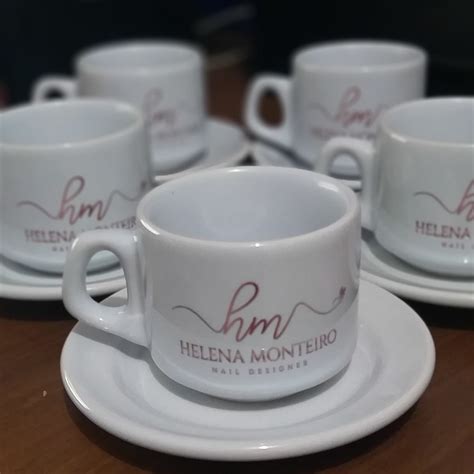 Xícara de café 180ml personalizada pires Elo7