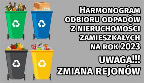 Harmonogramy odbioru odpadów rok 2023 Radziejowice