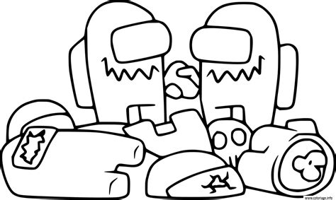 Coloriage Among Us Imposter Dessin Among Us à imprimer