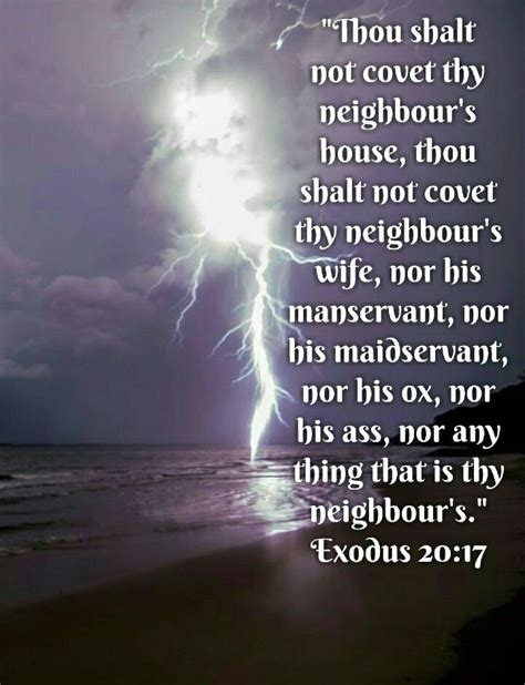 Exodus 20 17 KJV Thou Shalt Not Covet Thy Neighbour S House Thou
