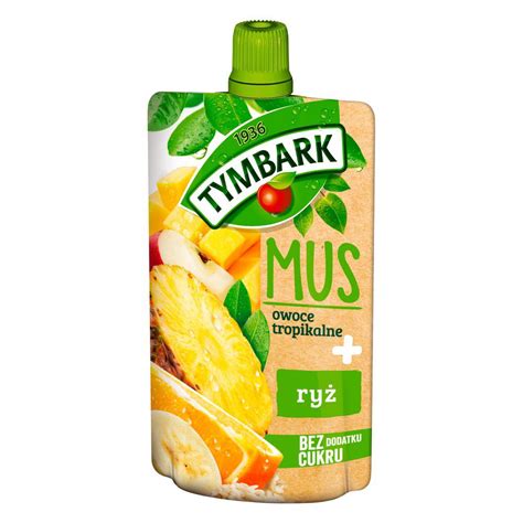 Tymbark Mus owoce tropikalne ryż 100 g Delikatesy Dwójka