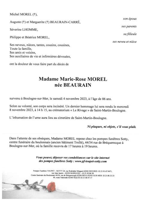 Madame Marie Rose Morel Pompes Fun Bres Toupet Sotty