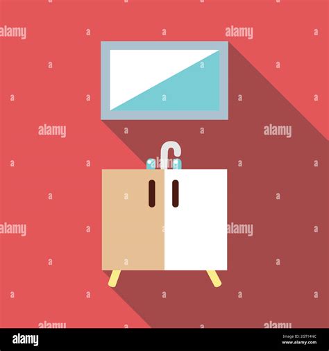 Washbasin Icon Flat Style Stock Vector Image Art Alamy