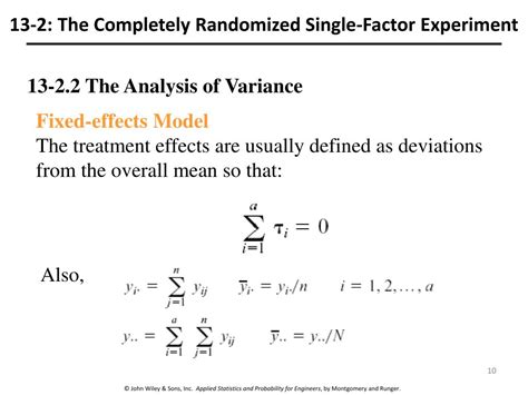 ppt design and analysis of single factor experiments the analysis of variance powerpoint