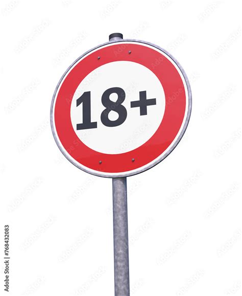 3d Rendering Of A Traffic Sign 18 Sign Warning Symbol Isolated On