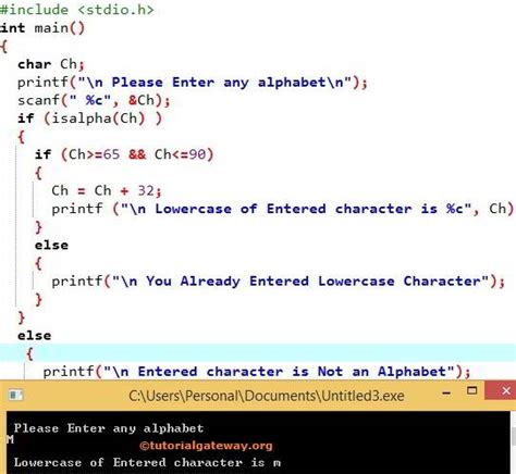 c program to convert character to lowercase laptrinhx