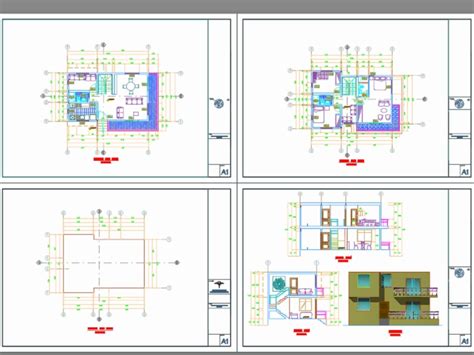 Vivienda Unifamiliar 2 Pisos En AutoCAD CAD 467 09 KB Bibliocad