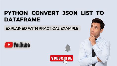 python convert json list to dataframe python tutorial youtube