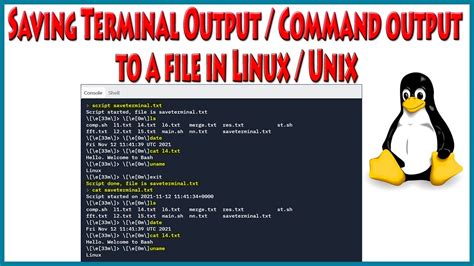 Saving Terminal Output To A File Using Script Linux Command Unix Command Linux Command Line