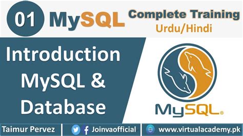 introduction to mysql introduction to database mysql training 01 youtube