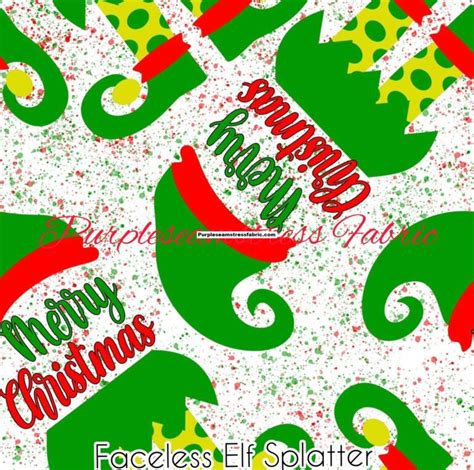 Faceless Elf Splatter Purpleseamstress Fabric