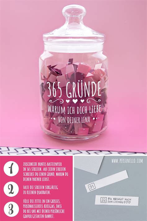 Persönliches Geschenk 365 Gründe warum ich dich liebe mit