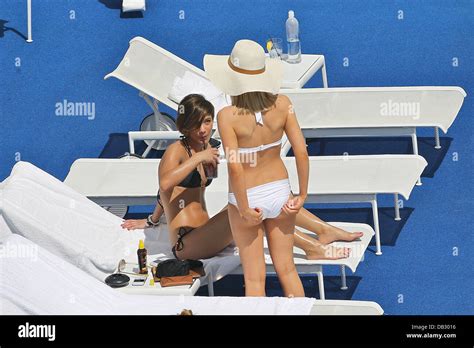Frankie Sandford And Mollie King Of The Saturdays In Their Bikinis