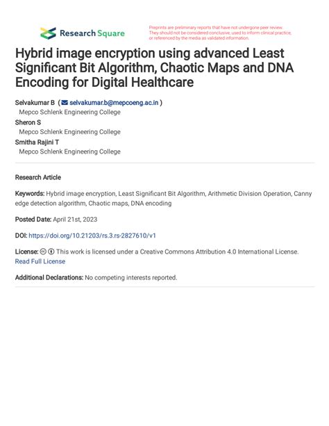 pdf hybrid image encryption using advanced least significant bit algorithm chaotic maps and