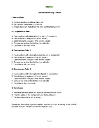 How To Write A Comparative Essay With Pictures WikiHow