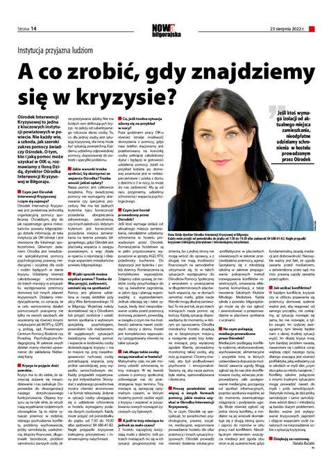 Międzynarodowy Dzień Bez Przemocy 2022 Ośrodek Interwencji Kryzysowej