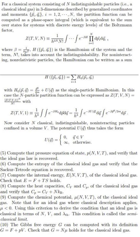 solved for a classical system consisting of n