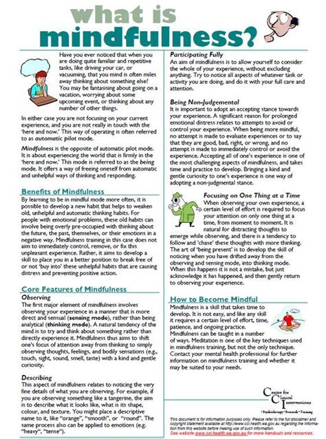 Mindfulness Worksheets