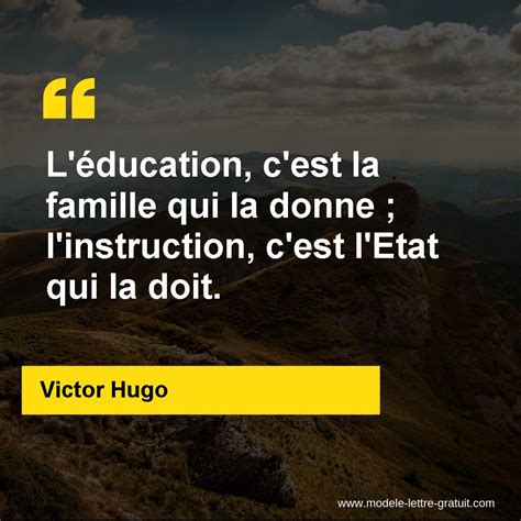 L Ducation C Est La Famille Qui La Donne L Instruction