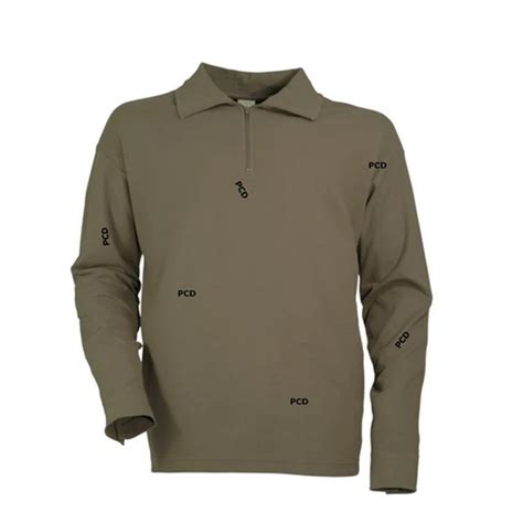Polo Homme Percussion F1 Manches Longues Kaki Vêtements Chasse