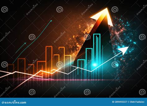 Financial Graph Showing Growth Or Success In Business And Technology