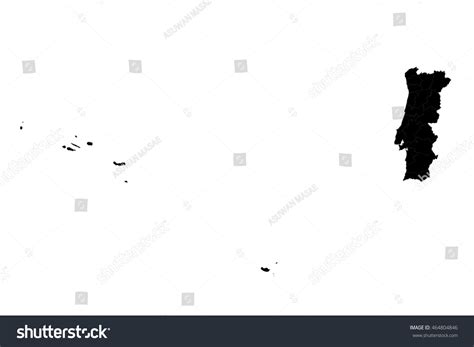 High Detailed Vector Map Portugal Royalty Free Stock Vector 464804846