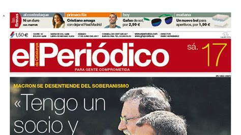 La portada de EL PERIÓDICO del 17 de junio del 2017