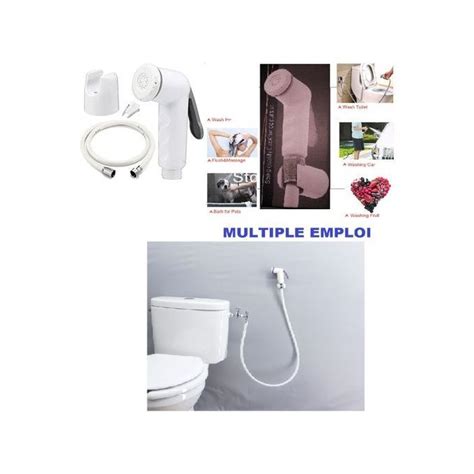 Douchette Shattaf WC Pulvérisateur Bidet Douche ITALY blanc ECOSHOP CI