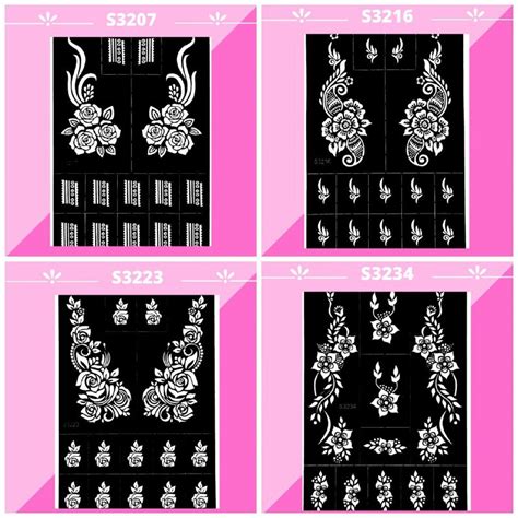 Sticker Inai Sticker Henna Henna Stencil Mehndi Stencil NEW