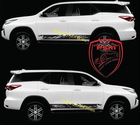 Stiker Fortuner Sticker Mobil Toyota Fortuner Trd List Bercak Body