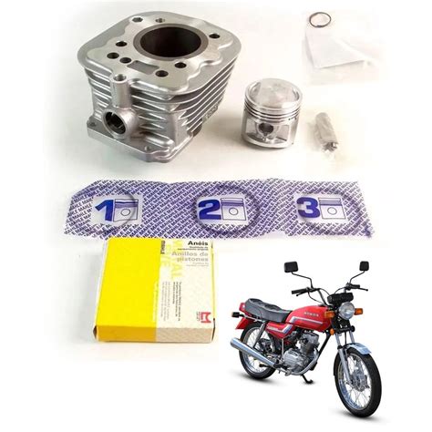 Kit Cilindro Camisa Pistão e Aneis Mahle Metal Leve Honda Cg Ml 125