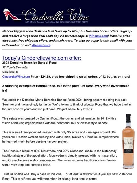 WineLibrary 2021 Domaine Berenice Bandol Rose 92 D Secret Price