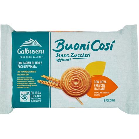 Galbusera Buoni Così Biscotti Frollini Classici Senza Zuccheri gr 300