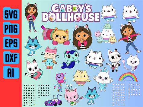 Gabbys Dollhouse Svg Bundle Gabbys Dollhouse Png Bundle Gabbys