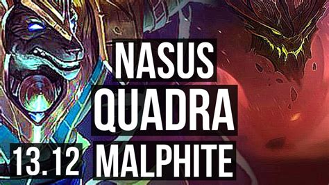 NASUS Vs MALPHITE TOP Quadra 5 2 11 400 Games KR Master 13
