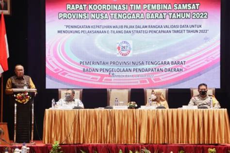 Sekda NTB Buka Rakor Tim Pembina Samsat 2022
