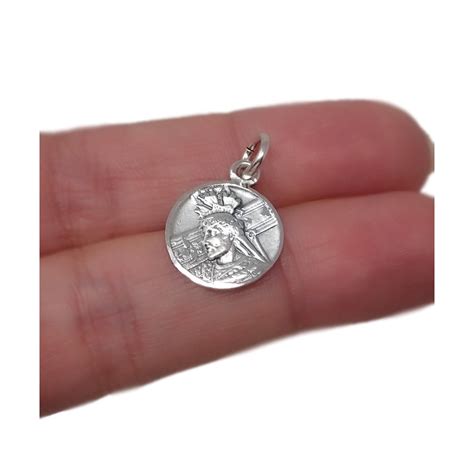 Medalla colgante plata Ley 925m maciza 14mm Nuestro Padre Jesús