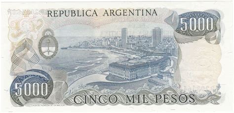 Argentina 5000 Pesos 1977 83 P 305a UNC Jncoins