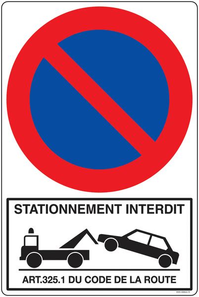 Panneau En PVC Stationnement Interdit Signals