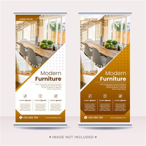 Premium Vector Modern Furniture Sale Roll Up Banner Template