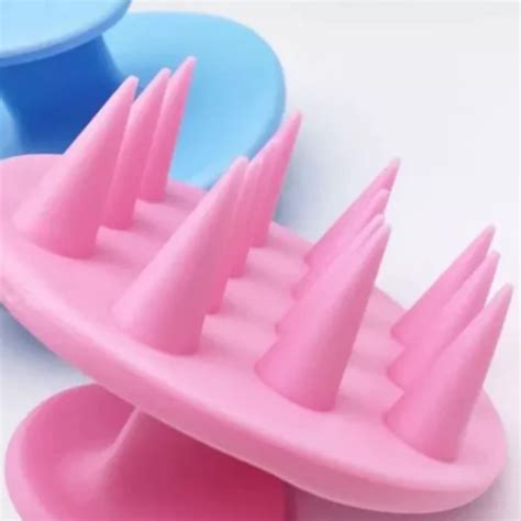 Escova Massageadora De Silicone Couro Cabeludo