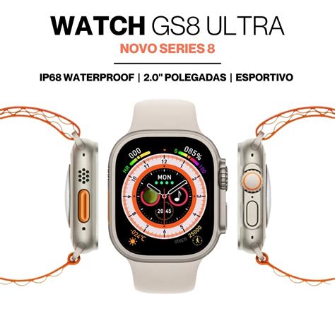Smartwatch Iwo Watch Ultra Series Prateado Esportivo C Nf
